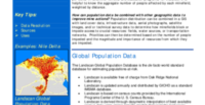 Fact sheet on Populations at Risk - GICHD
