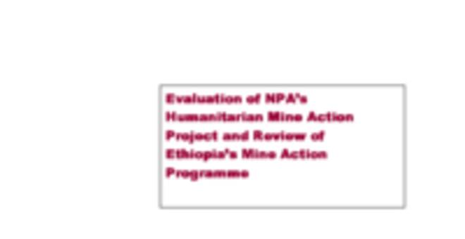 Evaluation of NPA's Humanitarian Mine Action Project and Review of ...