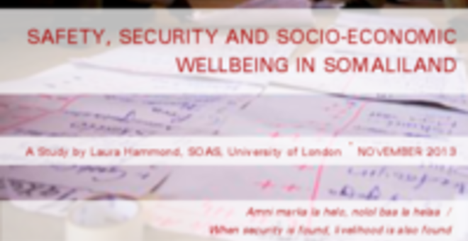 Safety, Security and Socio-Economic Wellbeing in Somaliland - GICHD