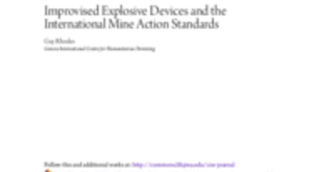Improvised Explosive Devices and the International Mine Action ...